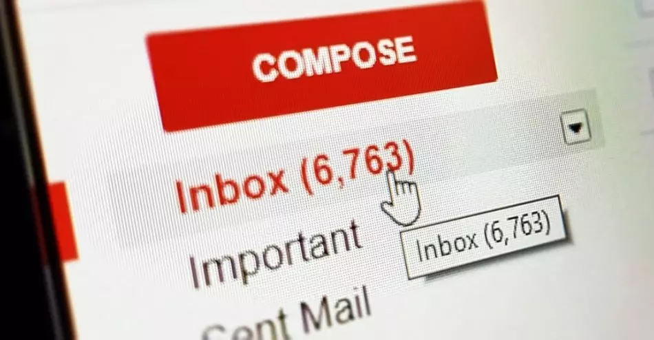 Inne i Gmail Mail.