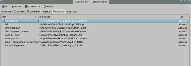 Overview Wallet Electrum